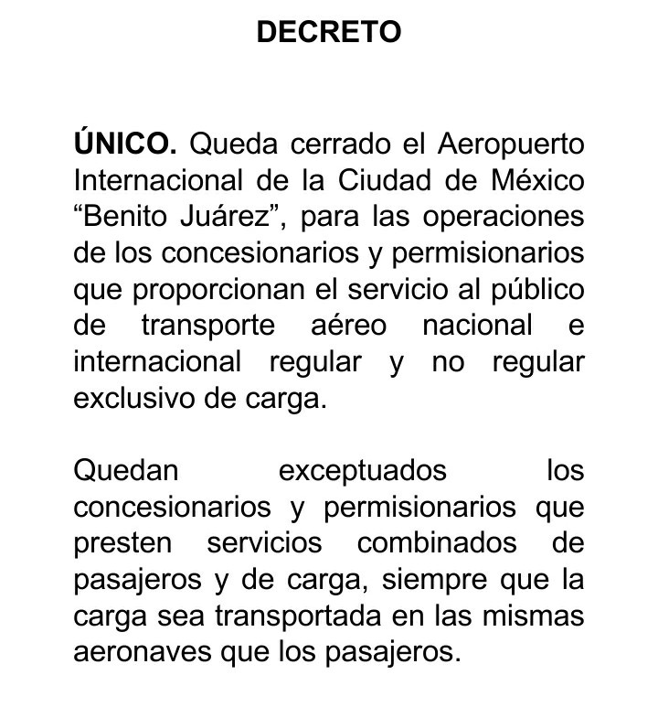 AMLO presenta decreto para prohibir las operaciones de transporte de carga en el AICM - xeva ...