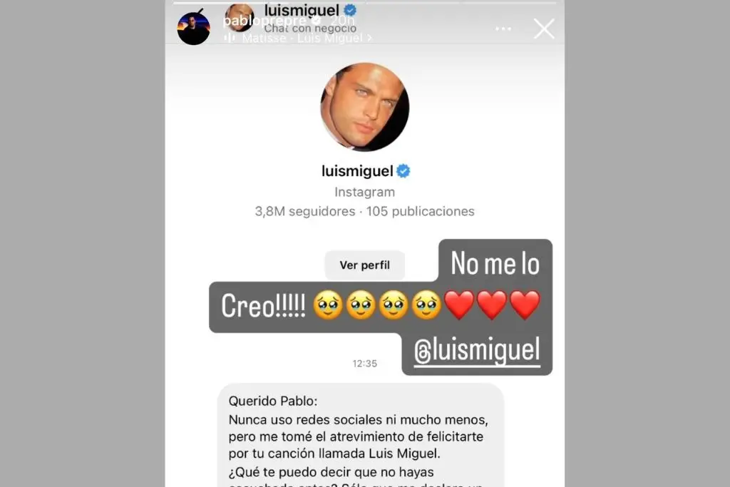 Luis Miguel le manda mensaje a Pablo de Matisse - xeva Noticias